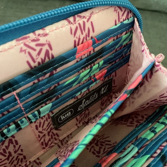 lug | Bags | New Lug Splits Xl Wristlet Rfid Wallet Flamingo Blue ...